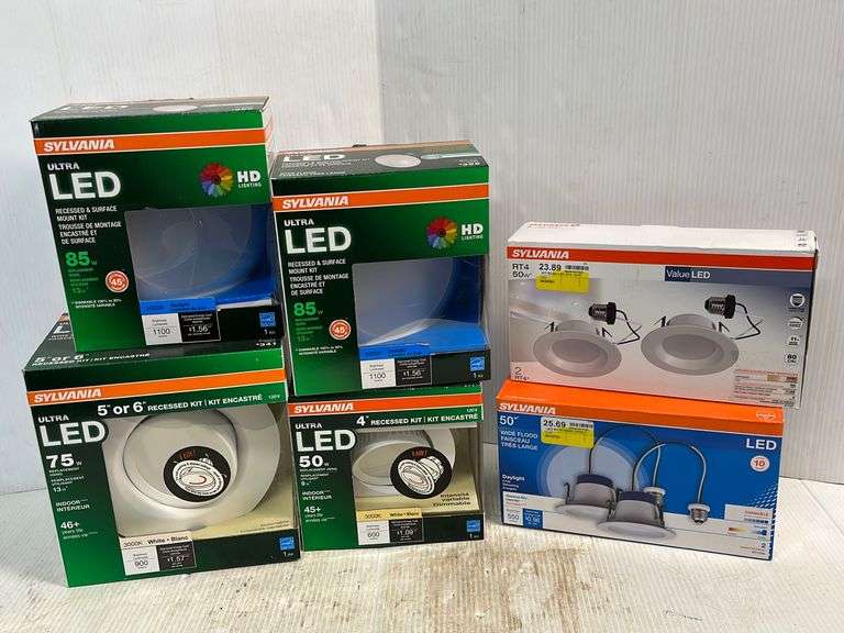 Recessed LED light kits, includes: (2) 85W, 75W, 50W, and (2) 2-Packs ...