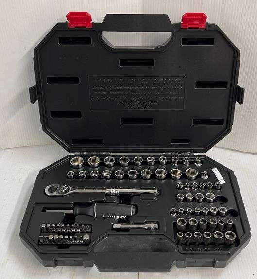 Husky mechanics tool set, 1/4" and 3/8" drive set, 3/4" ratchet and 1/4 ...