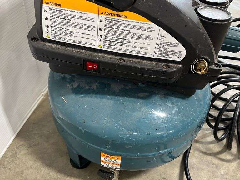 Anvil air compressor, 13"H, great - Albrecht Auction Service
