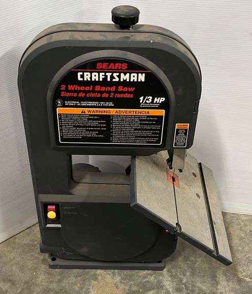 Sears Craftsman 1/3 HP bench top band saw, 120V, 9" throat, 11" x 11 ...