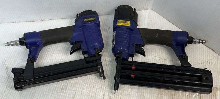 (2) Central Pneumatic nail guns, includes: 1- Nail/stapler, 1/2" to 1 1 ...