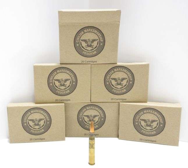 Lot of (6) 20-Round Boxes of .30-06 Full Metal Jacket Ball Ammunition ...