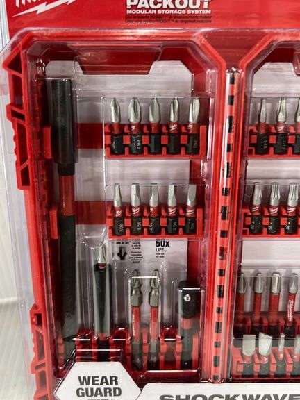 45-Piece Milwaukee "Shockwave" impact duty screw tip set, includes ...
