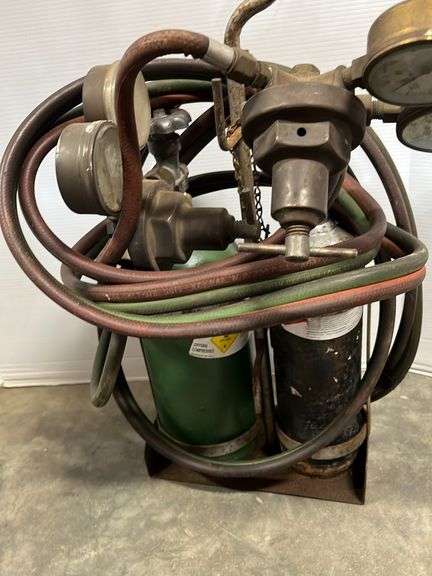 Torch tanks, carrier, regulators, multiple torches, tanks are current ...