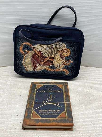 Cloth bible cover with handles, and "The Last Lecture" book, cover fits ...