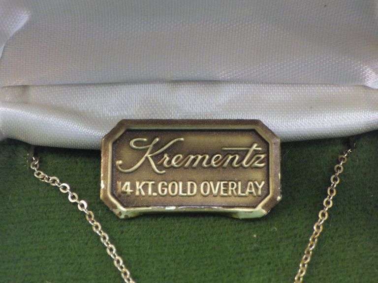 Vintage Krementz coral and gold locket necklace, 14K gold overlay with ...