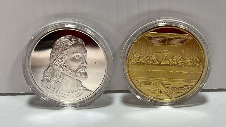 (2) Jesus coins, good - Albrecht Auction Service