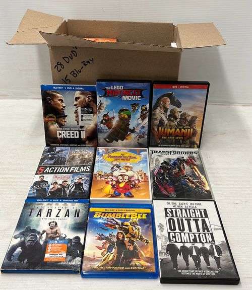 Assorted DVDs and Blu-Rays, include: (28) DVDs, and (15) Blu-Rays ...