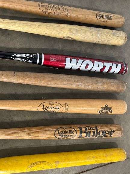 (7) Baseball bats, include: 6- Older wood bats, and 1- Aluminum bat ...