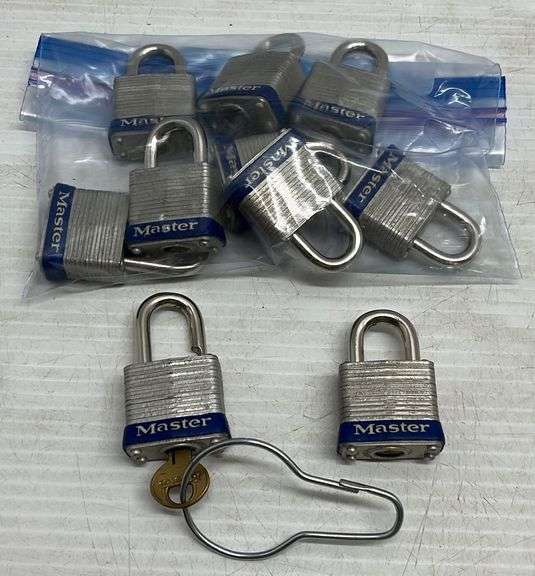 (10) Master Lock locks, no. 7, keyed alike, 1 1/4"W - Albrecht Auction ...