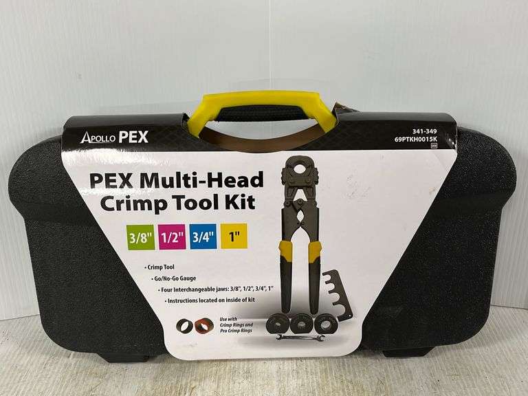 Apollo Pex multi head crimp tool kit for 3/8", 1/2", 3/4", and 1" pex ...