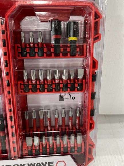 45-Piece Milwaukee "Shockwave" impact duty screw tip set, includes ...