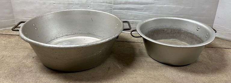 NSF Restaurant 21-Quart aluminum pot with handles, 18" x 6 1/2"; 10 ...