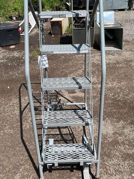 ULine 5-Step rolling ladder, safety steps and brake, purchased last ...