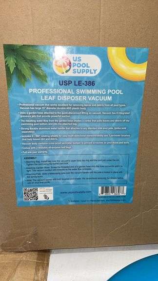 US Pool supply professional swimming pool leaf terminator vacuum, 15 ...