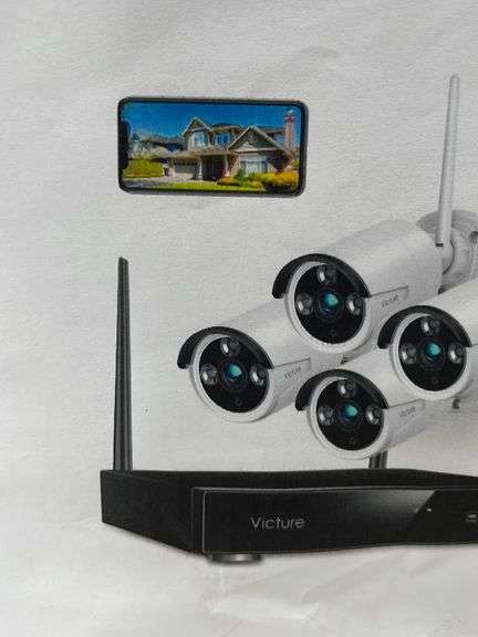 Victor NK200 security system, 8-channel NVR with four cameras, video ...