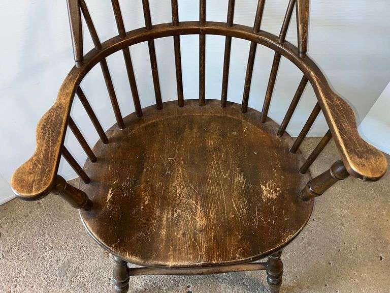 High backed windsor chair, seat- 18 1/2"W x 18"H, good - Albrecht ...