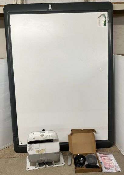Clever touch LED display activity board with Epson projector and cords ...