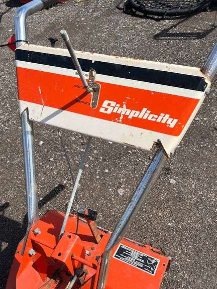 Simplicity self propelled rear tine rototiller, forward and back ...