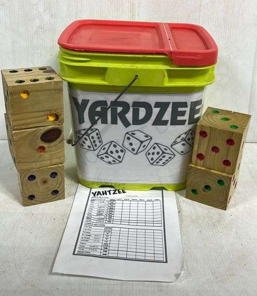 Yardzee dice game, has storage bucket, dice, score sheet, need more ...
