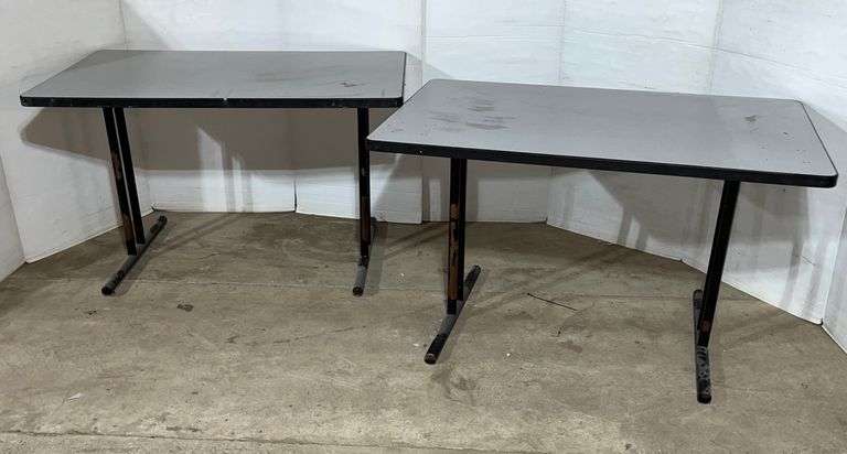Pair of commercial tables, each- 48"W x 29"D x 29"H - Albrecht Auction ...