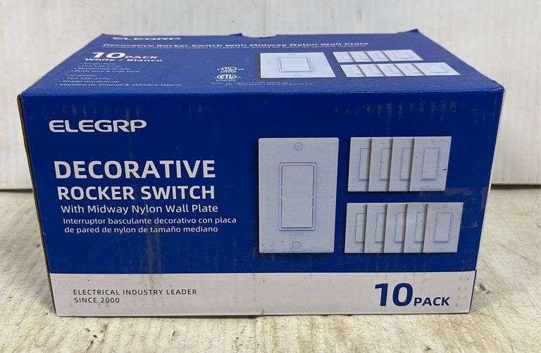Contractor 10-pack of decorative rocker switch light, switches with ...