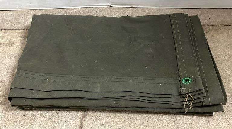 Heavy canvas tarp, 8' x 10', very nice, very little if any use, soft ...