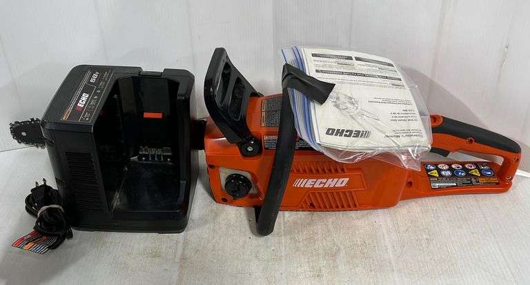 Echo 58V battery powered 16" chainsaw with battery and charger, lightly ...
