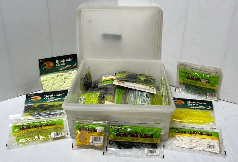 (45) Packs of soft baits, good - Albrecht Auction Service