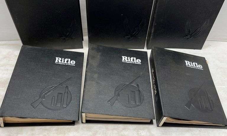 (6) Binders of old rifle magazines, range from 1969 to 1978, used, good ...