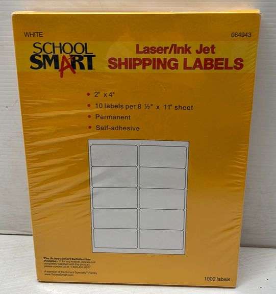 Laser/Ink Jet shipping labels, 2" x 4" labels, 10 labels per sheet ...