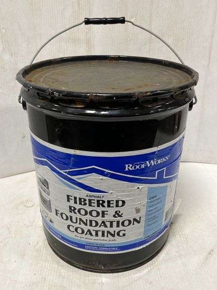 Fibered asphalt roof and foundation coating, full, 5-gallon, unopened ...