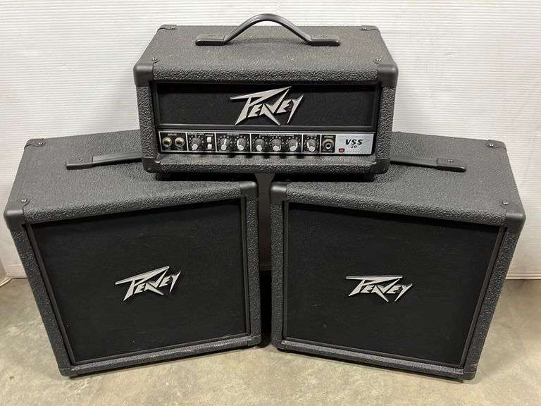 Peavey VSS 20 mini stack guitar amp head and (2) speaker cabs with 8 ...