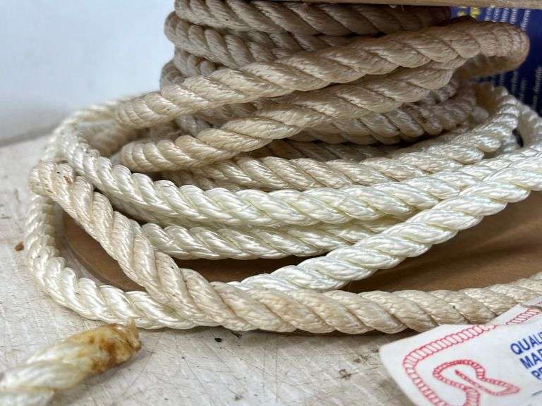 (2) Ropes, box with 3/8" x 25', teal and nylon anchor rope, new ...