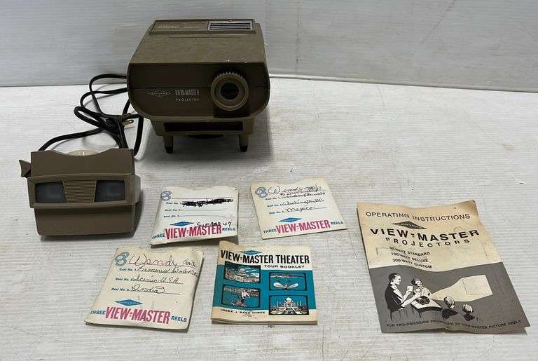Antique stereo viewer 2D projector, View-Master comes with tour booklet ...