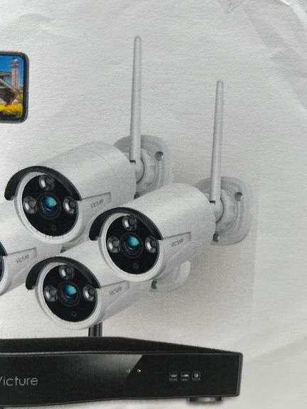 Victor NK200 security system, 8-channel NVR with four cameras, video ...