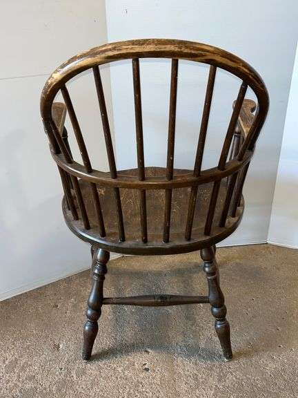High backed windsor chair, seat- 18 1/2"W x 18"H, good - Albrecht ...