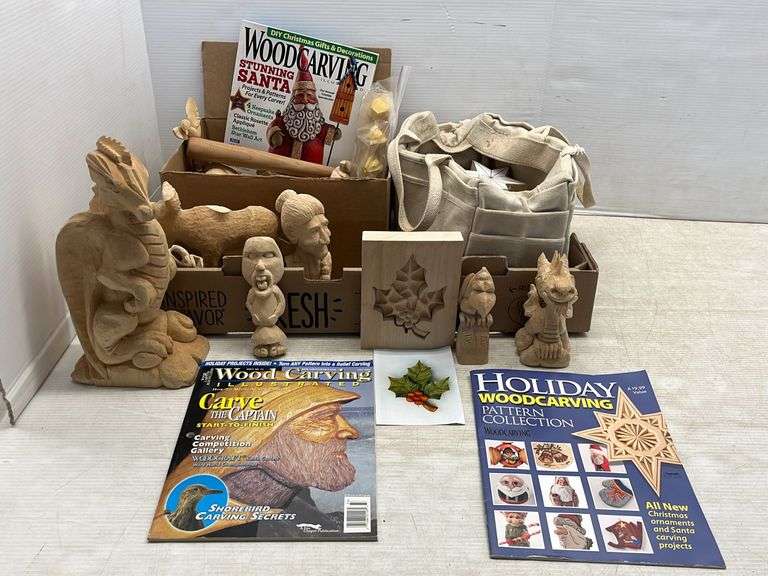 Wood Carving tools, supplies, wood carving, and magazines, includes ...