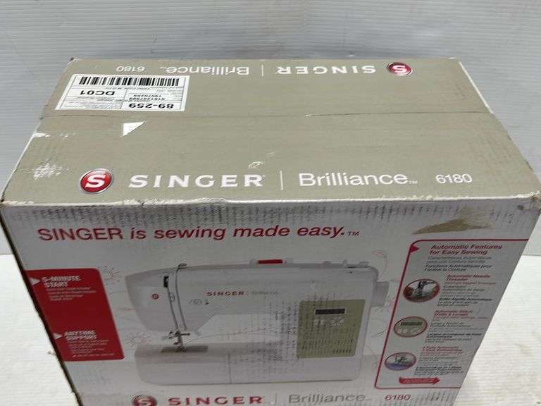 Singer Brilliance sewing machine, no. 6180, NIB - Albrecht Auction Service