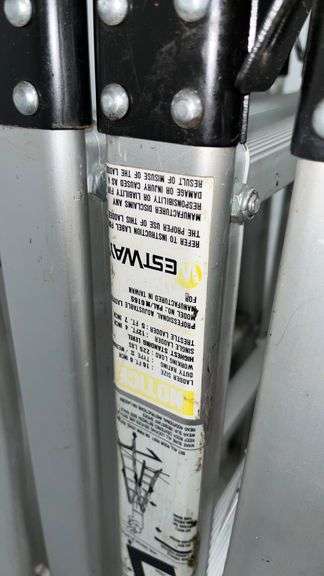 WestWay adjustable aluminum ladder, 16'6" Ladder, single ladder- 12 ...