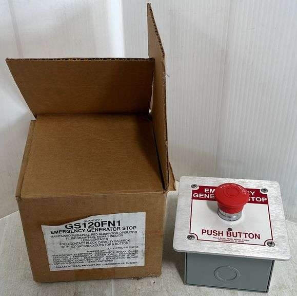 Emergency generator stop push button, can wire along the control unit ...