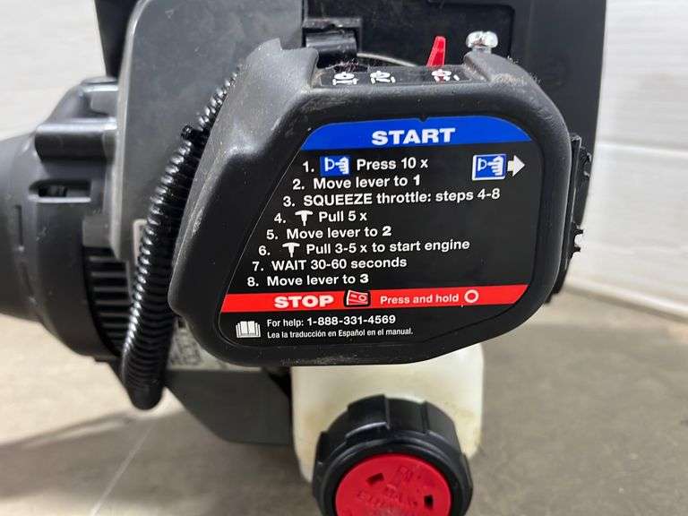 Craftsman trimmer model no. 316.711471, fitted with brush blade, starts ...