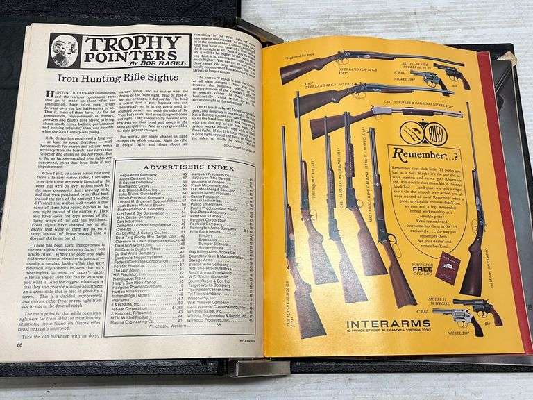 (6) Binders of old rifle magazines, range from 1969 to 1978, used, good ...