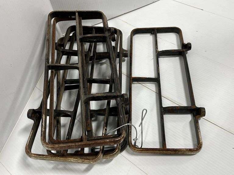 (6) Antique cast iron buggy steps, 13 1/2" x 6", good - Albrecht ...