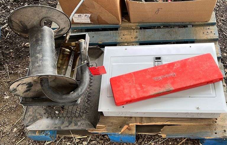 Westinghouse 125 Amp panel box, model no. B10-2020CT, hose reel ...