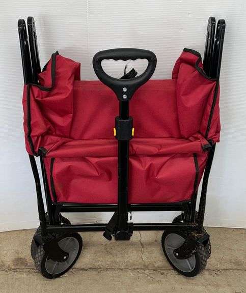 Red fold up cloth wagon - Albrecht Auction Service