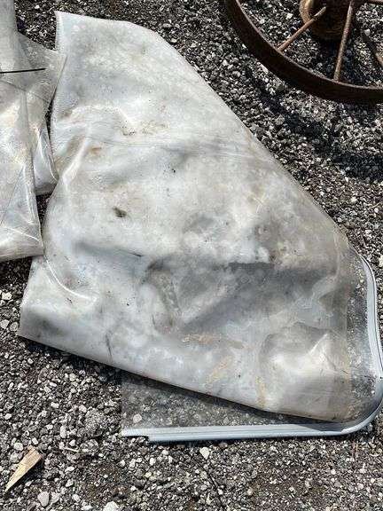 Clear plastic garage door opening covers, fair - Albrecht Auction Service