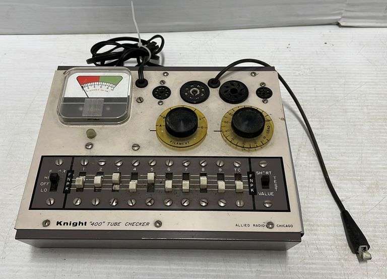 Knight "400" tube checker, 9 1/2"W - Albrecht Auction Service