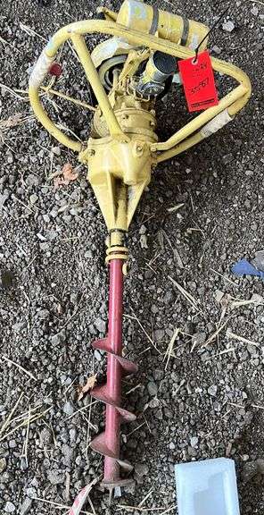 Sears wind-top post hole digger, auger- 4"Dia x 24"L, has new carb kit ...
