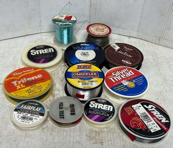 (12) Spools of fishing line, not all are full - Albrecht Auction Service